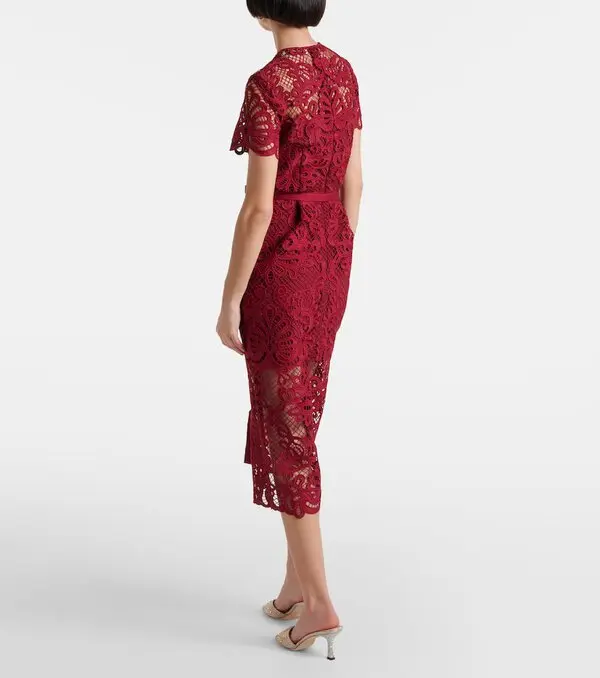 SELF-PORTRAIT Lace Midi Dress