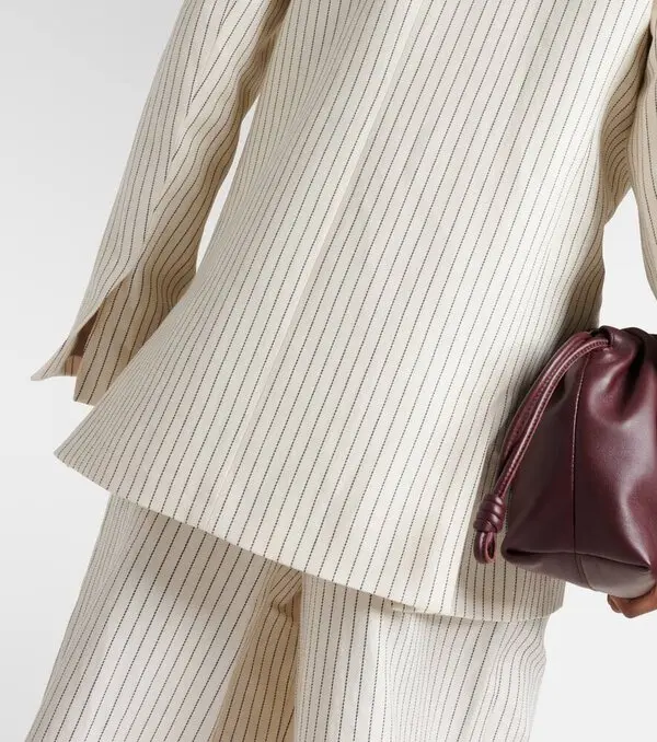 FRAME Striped Cotton And Linen Blazer