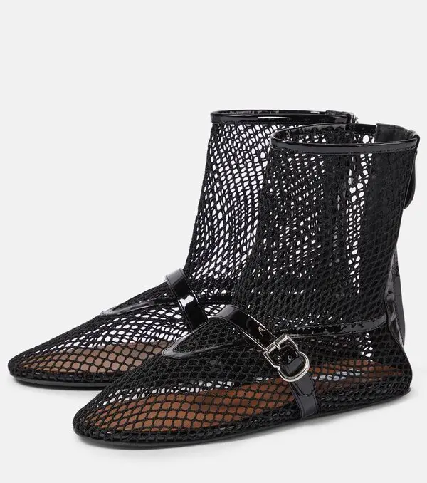 Alaïa Fishnet Ankle Boots