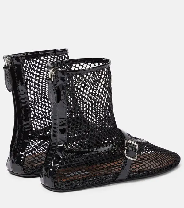 Alaïa Fishnet Ankle Boots