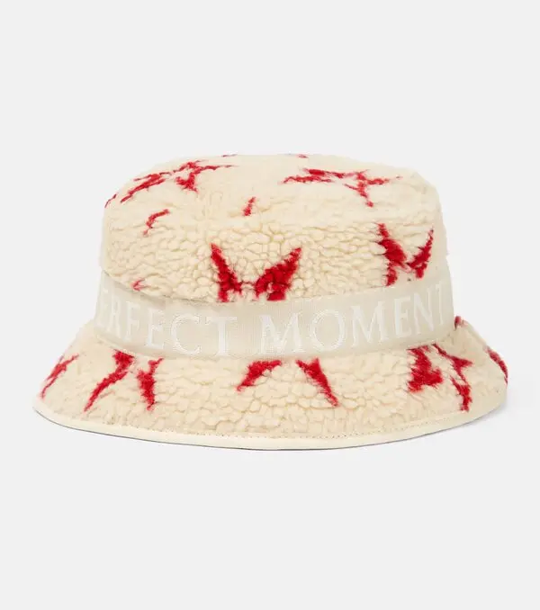 Perfect Moment Star Sherpa Fleece Bucket Hat - Beige