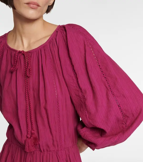 MARANT ETOILE Latifa" Cotton And Linen-blend Midi Dress