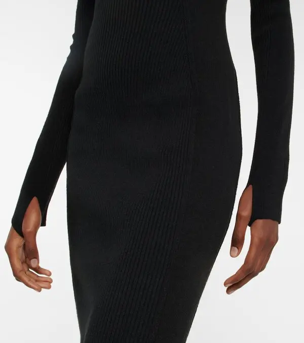 Jacquemus La Robe Sierra Midi Dress - Black