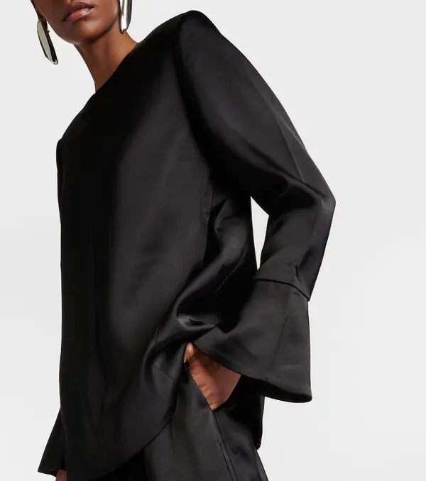Co Satin Crepe Blouse