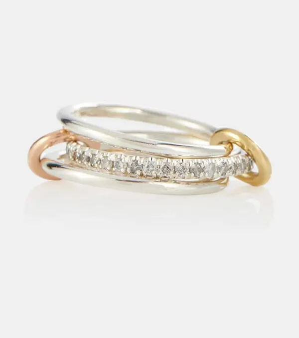 SPINELLI KILCOLLIN Tigris Mx Gris Ring With Diamonds And Connectors - Gold