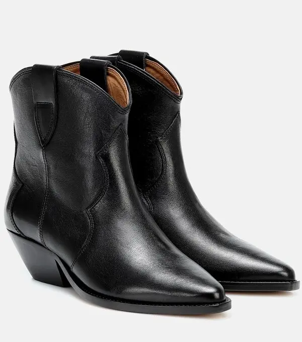 Isabel Marant Étoile Dewina Leather Ankle Boots - Black
