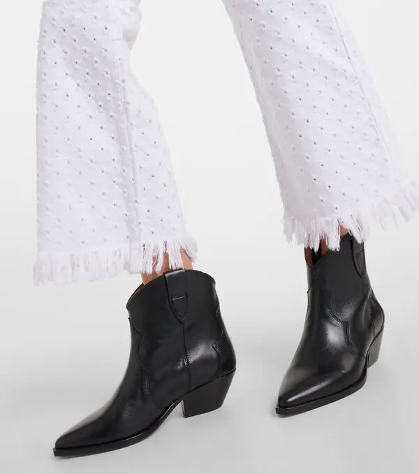 Isabel Marant Étoile Dewina Leather Ankle Boots - Black