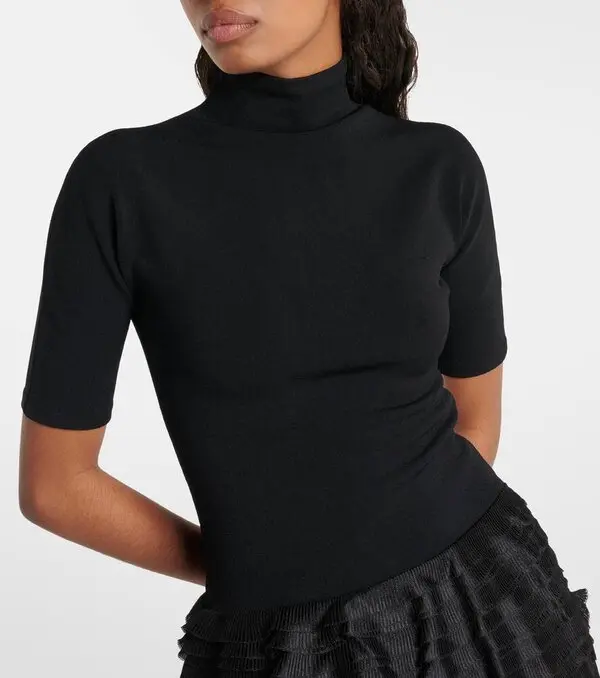 Alaïa Ruffled High-neck Minidress