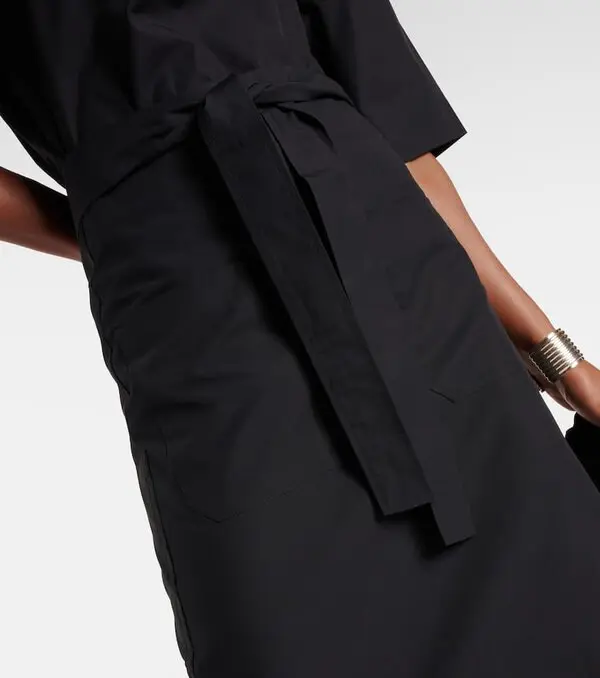 TOTEME Cotton Midi Skirt - Black