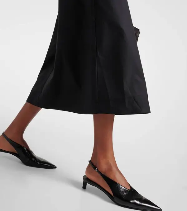 TOTEME Cotton Midi Skirt - Black