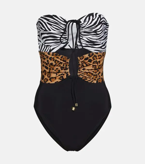 KARLA COLLETTO Printed Halterneck Swimsuit - Multicoloured