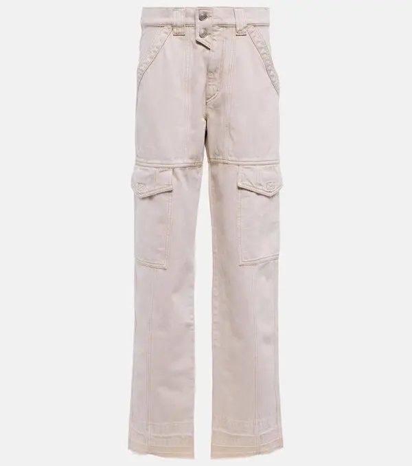 MARANT ETOILE Vayoneo Straight Cargo Jeans - Beige