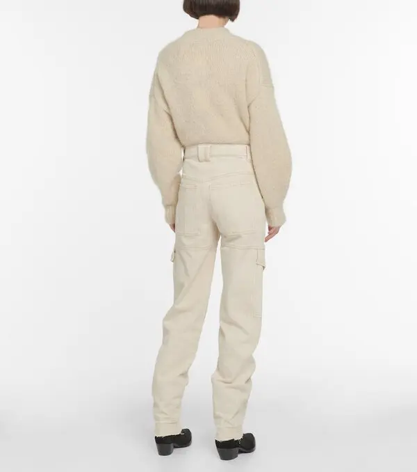MARANT ETOILE Vayoneo Straight Cargo Jeans - Beige