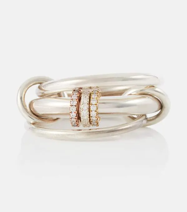 SPINELLI KILCOLLIN Gemini Sterling Ring With White Diamonds - Silver