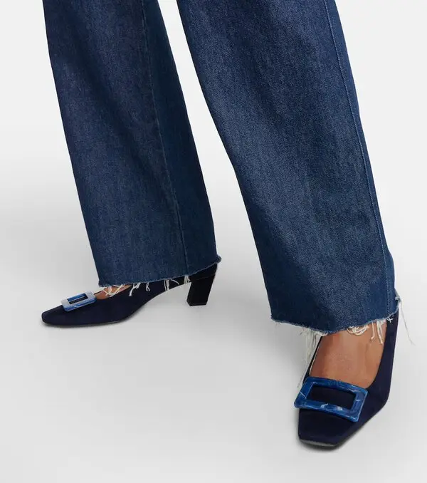 ROGER VIVIER Belle Vivier 45 Suede Pumps