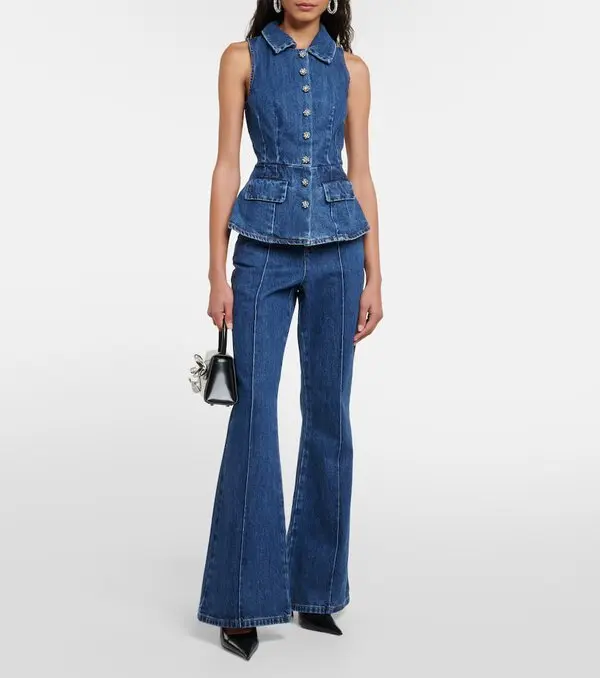 SELF-PORTRAIT Denim Jumpsuit