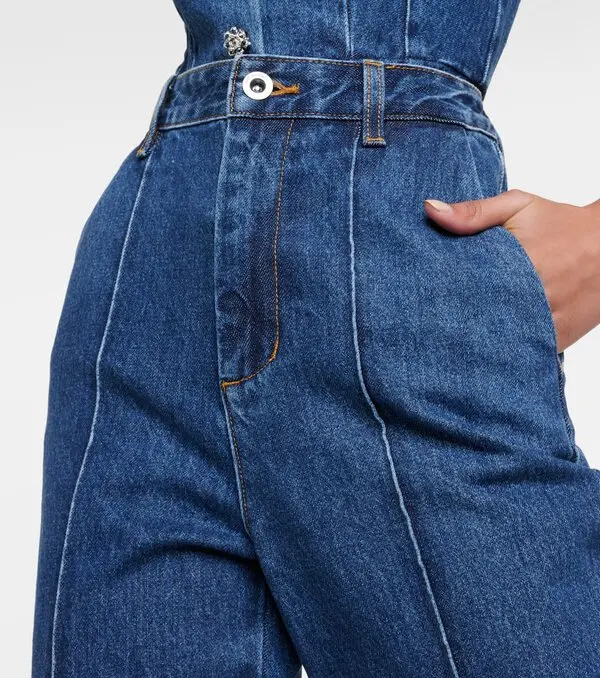 SELF-PORTRAIT Denim Jumpsuit