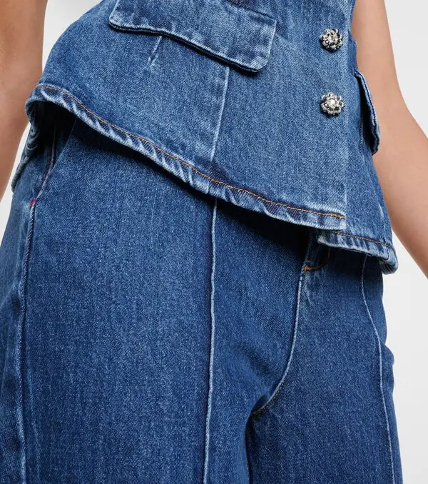 SELF-PORTRAIT Denim Jumpsuit