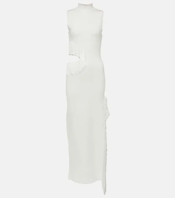 Galvan Nova Beaded Knit Gown