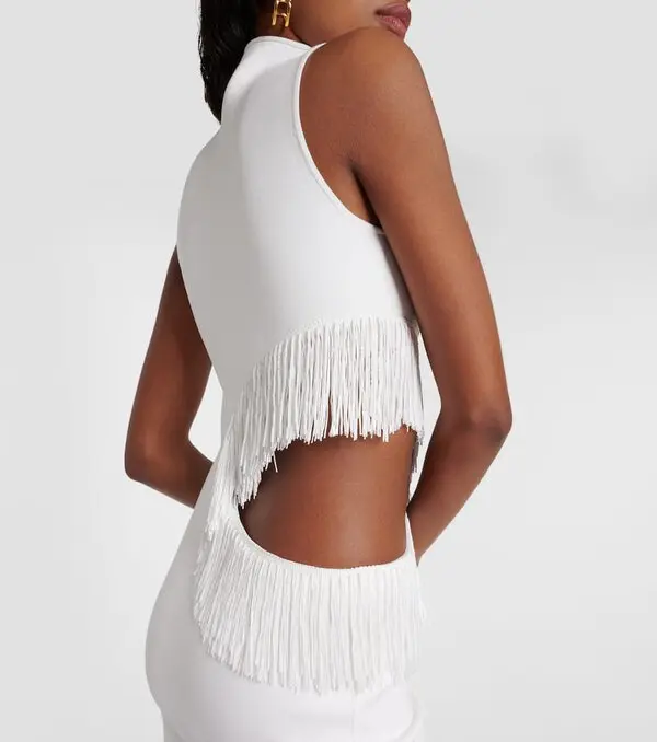 Galvan Nova Beaded Knit Gown