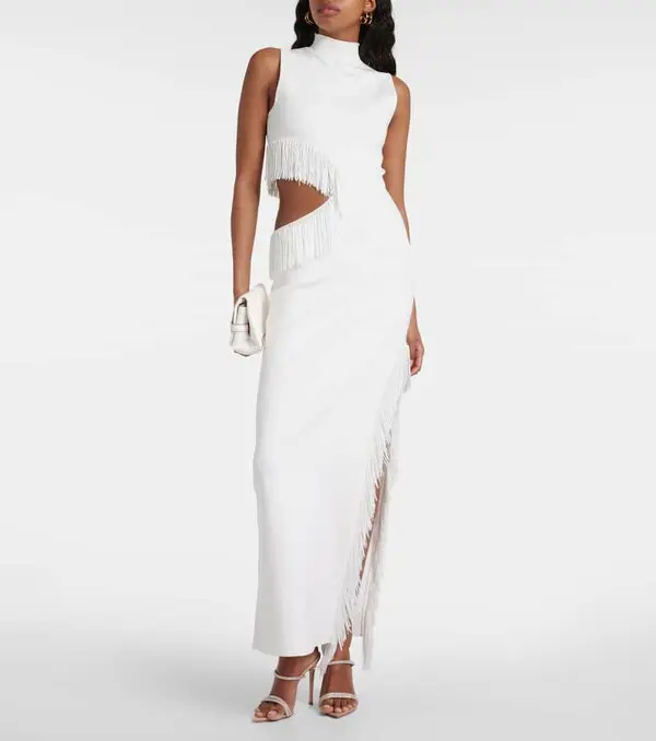Galvan Nova Beaded Knit Gown