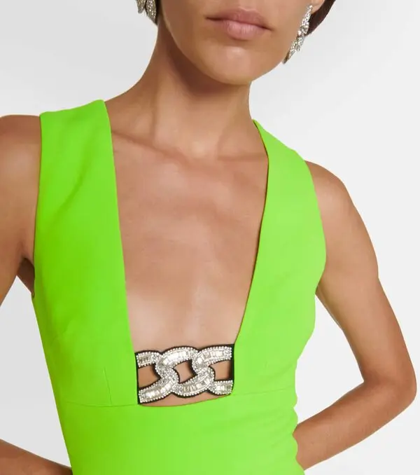 David Koma Embellished Asymmetric Minidress