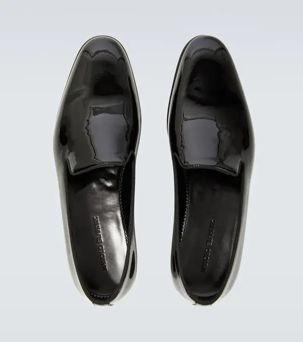 Manolo Blahnik Mario Patent Leather Loafers