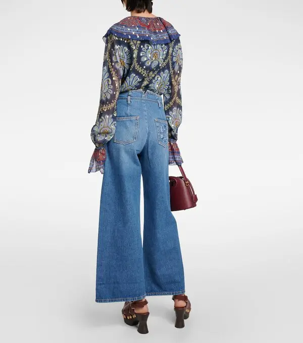 Etro High-rise Wide-leg Jeans
