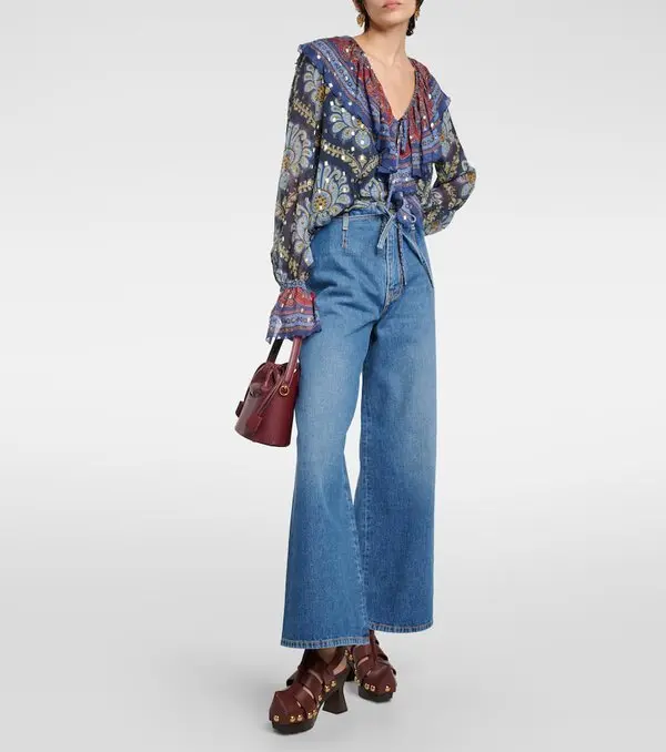 Etro High-rise Wide-leg Jeans