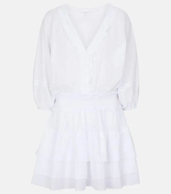 Poupette St Barth Ariel Cotton Minidress - White