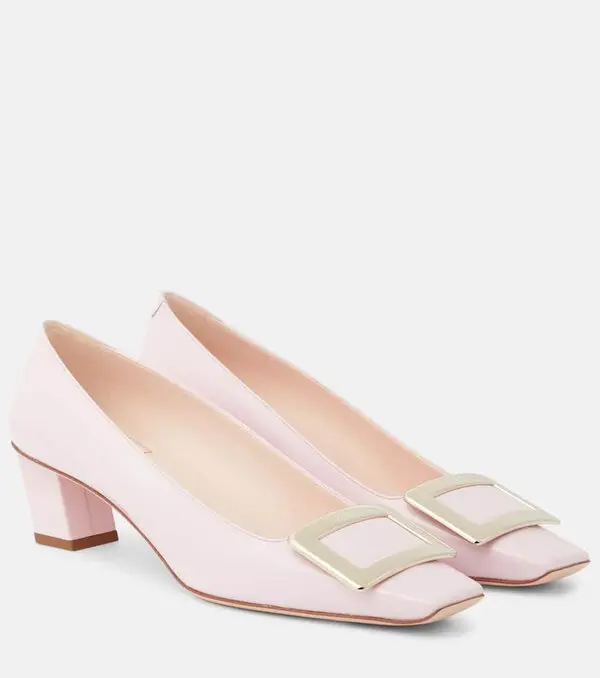 ROGER VIVIER Belle Vivier 45 Leather Pumps - Pink
