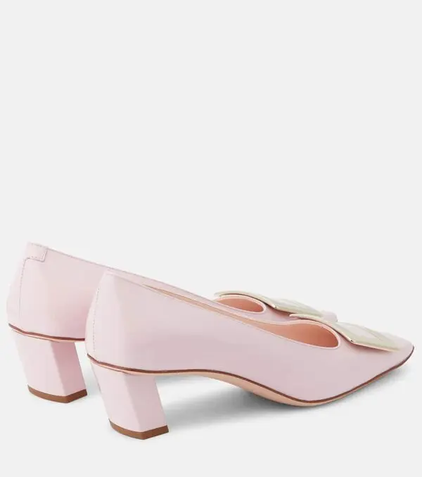 ROGER VIVIER Belle Vivier 45 Leather Pumps - Pink