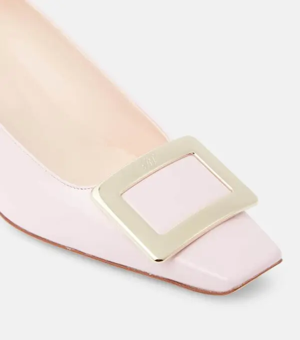 ROGER VIVIER Belle Vivier 45 Leather Pumps - Pink
