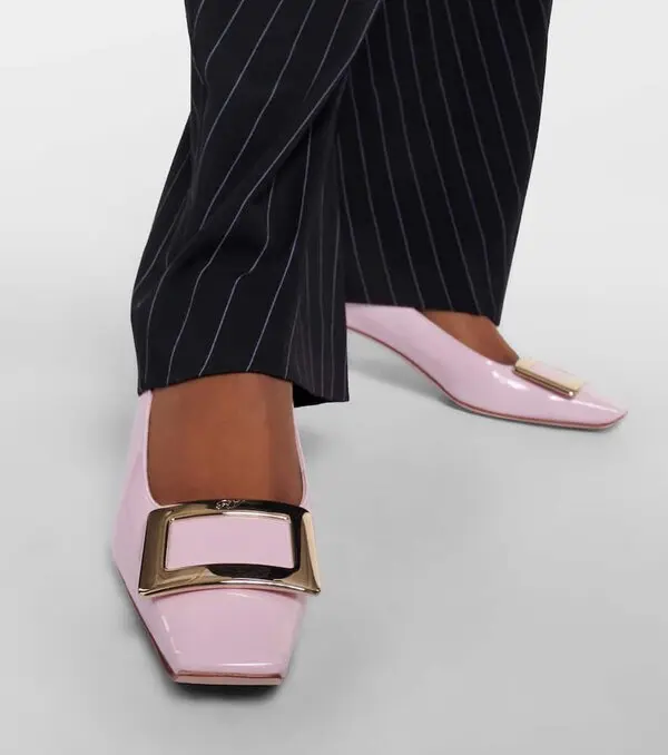 ROGER VIVIER Belle Vivier 45 Leather Pumps - Pink