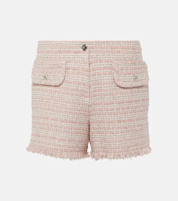 Versace Fringed Tweed Shorts