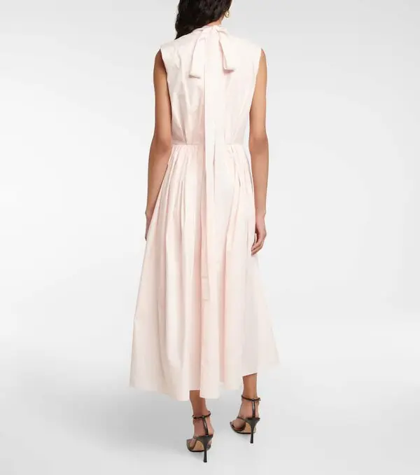 ROKSANDA Prinesa Pleated Cotton Midi Dress
