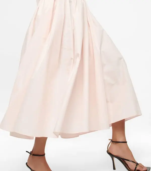 ROKSANDA Prinesa Pleated Cotton Midi Dress