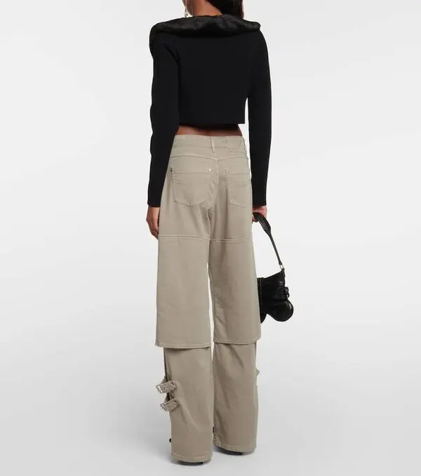 Blumarine Cutout Mid-rise Boyfriend Jeans