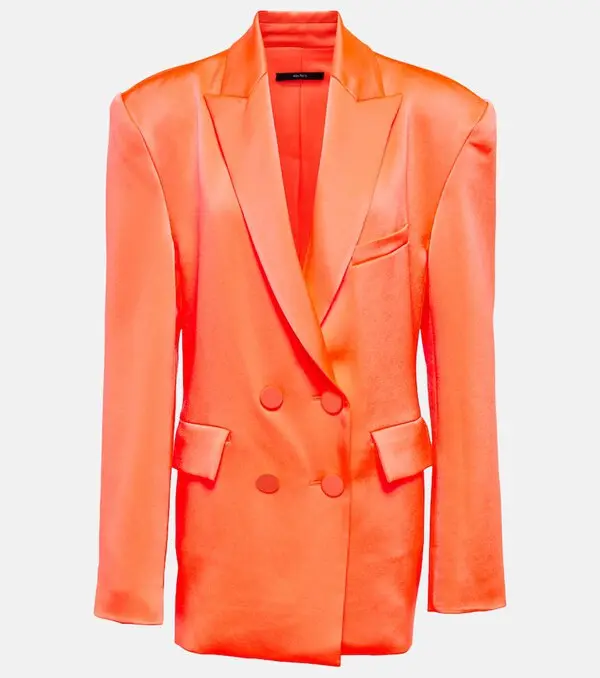 Alex Perry Wells Crepe Satin Blazer