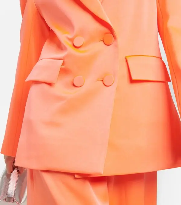 Alex Perry Wells Crepe Satin Blazer