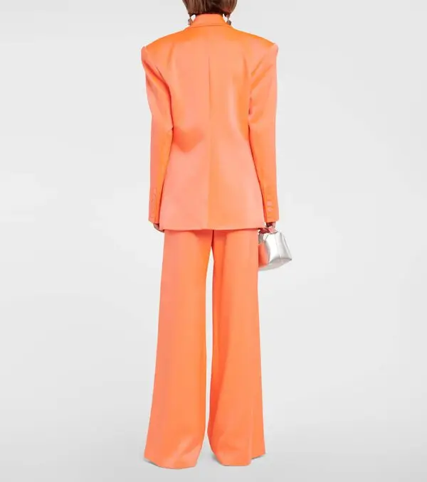 Alex Perry Wells Crepe Satin Blazer