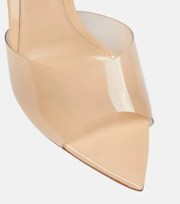 GIANVITO ROSSI Elle 105 Tpu And Patent Leather Mules - Neutrals