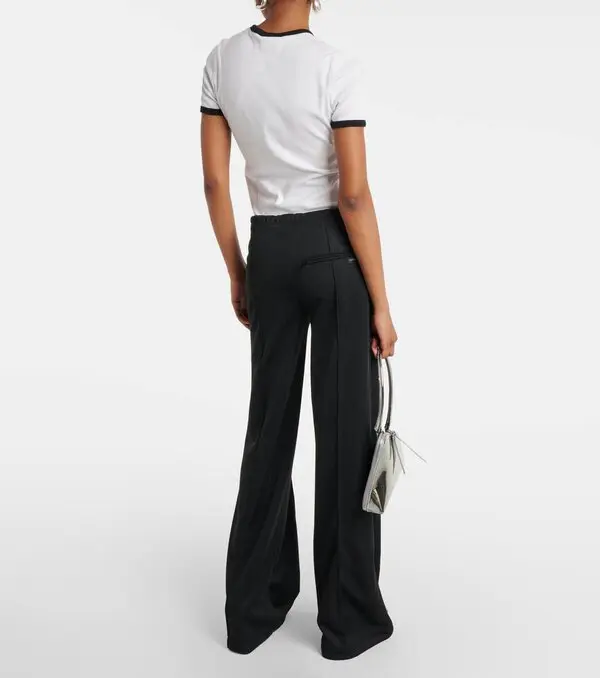 COURREGES Interlock Logo Jersey Track Pants - Black