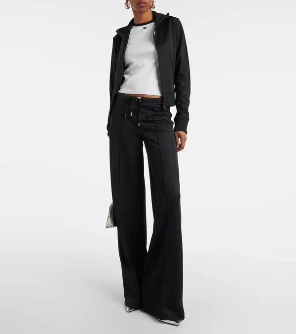 COURREGES Interlock Logo Jersey Track Pants - Black