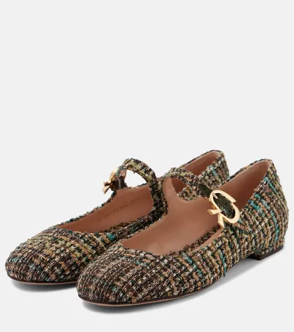 GIANVITO ROSSI Venezia Buckle Ballet Flats