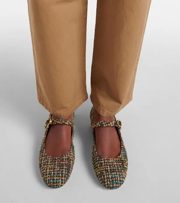 GIANVITO ROSSI Venezia Buckle Ballet Flats