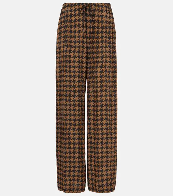 Dries Van Noten Houndstooth Straight Pants
