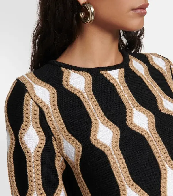 Chloé Intarsia Wool And Silk Sweater