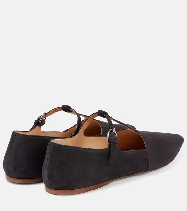 Gabriela Hearst Lola Suede Ballet Flats - Black