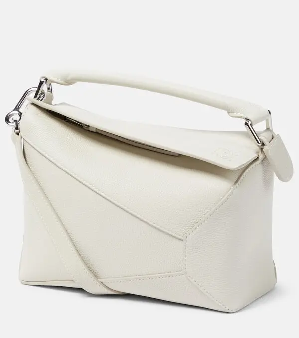 Loewe Puzzle Edge Small Top-handle Bag - White
